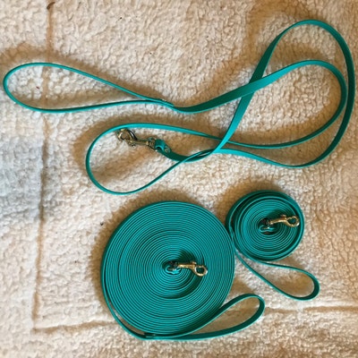 1/2 Biothane Long Line Dog Leash With Handle . Waterproof & Mud ...