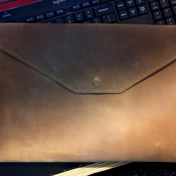Handmade Leather Folder, Leather Document Holder, Folder Case, Office ...