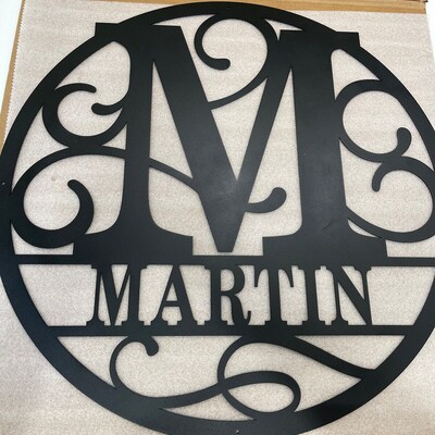 Personalized Metal Monogram Name Sign Custom Family Name Sign Photo ...