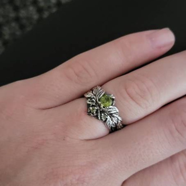 Elven Silver Ring Set With London Blue Topaz, Enchanted Forest ...