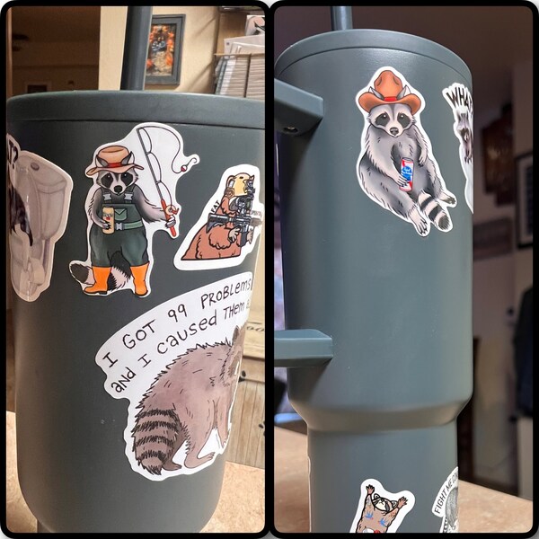 Cowboy Raccoon With a Beer PBR Inspired Beer Funny Raccoon Sticker - Etsy