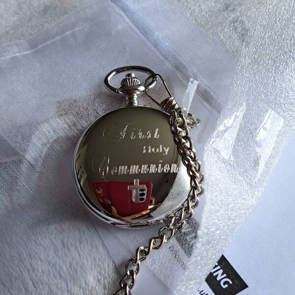 First Holy Communion Pocket Watch, Bespoke First Holy Communion Pocket ...