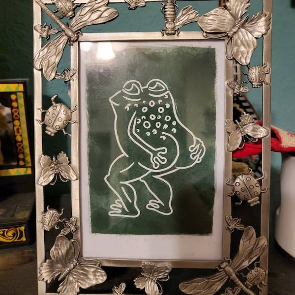 Gooshi Frogi / Print 4x6 / Frog / Green / Card / Home Decor / Greeting ...