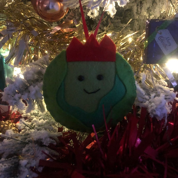 Brussel Sprout Christmas Tree Decorations, Ornament, Bauble - Etsy UK