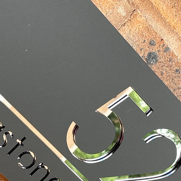 House Wall Plaques UK | Contemporary Square Rectangular House Sign ...