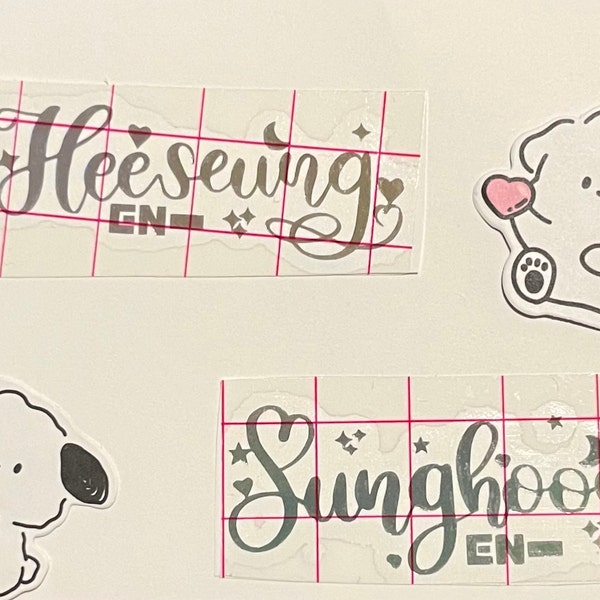 Holographic Enhypen Name Tags Vinyl Stickers - Decal Concert Light ...