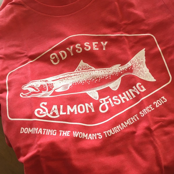 Men's Personalized Vintage Salmon Fishing T-shirt - Etsy