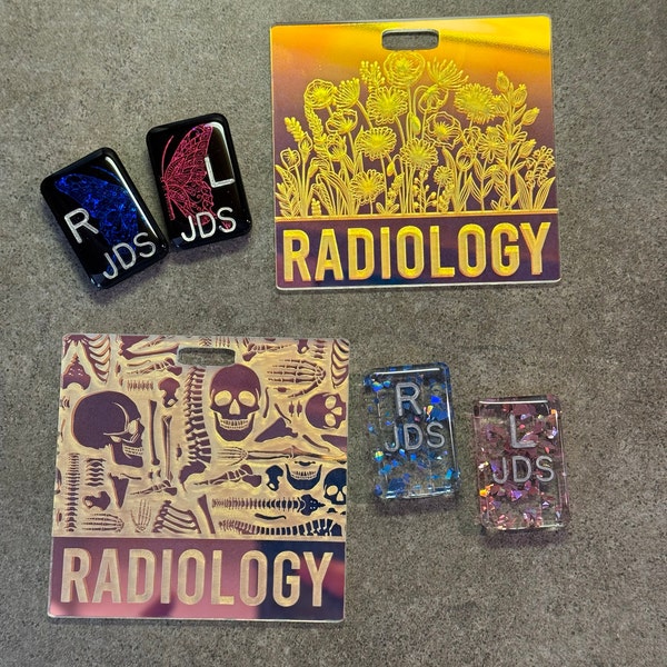 Rose Gold Flake Xray Markers - Transparent Glitter X-ray Markers ...