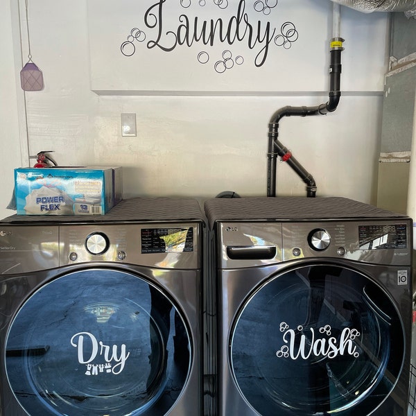 LAUNDRY Bubbles,laundry Room Decal, Vinyl Wall Decals,wall Quote Decal ...