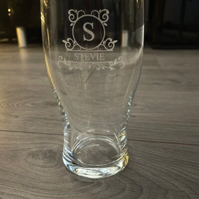Personalised Pint Glass Custom Beer Glass Engraved Glass Gift Any ...