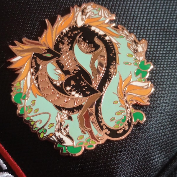 Lapis Lazuli Dragon Enamel Pin - Etsy