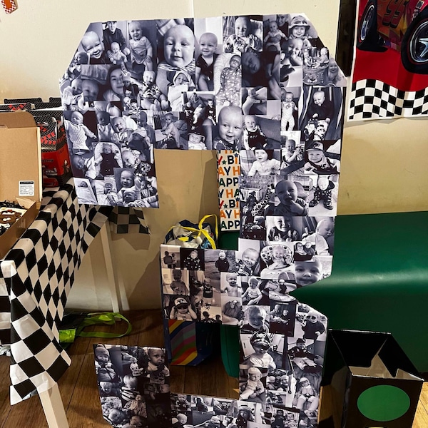 4FT GIANT Cardboard Numbers - DIY Party Decoration – Large Display ...