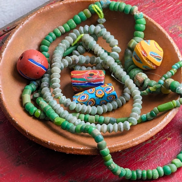 Old African Ostrich Egg Shell Heishi Trade Beads - Etsy