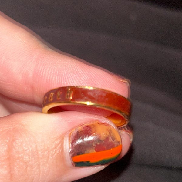 4mm Wide Charlotte Ring, Fluffy Slim Ring, Puffy Stacking Ring, Ribbed ...