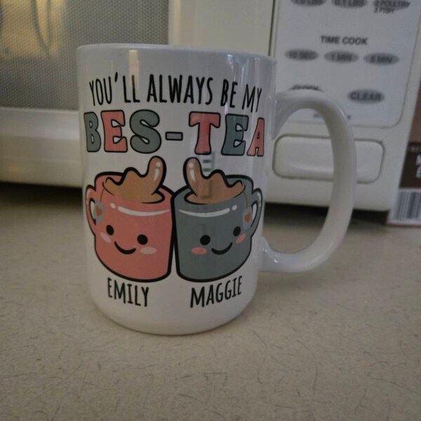 Personalized Best Friend Mug, Tea Lover, Bestie Ceramic Cup ...