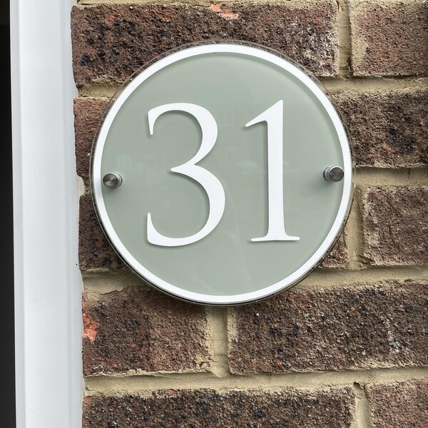 Traditional House Number Signs & Address Plaques in Sage Green - Etsy UK