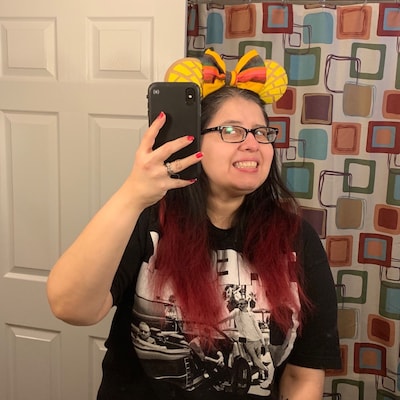 Yellow Concha With Serape Bow Minnie Mouse Ears - Etsy