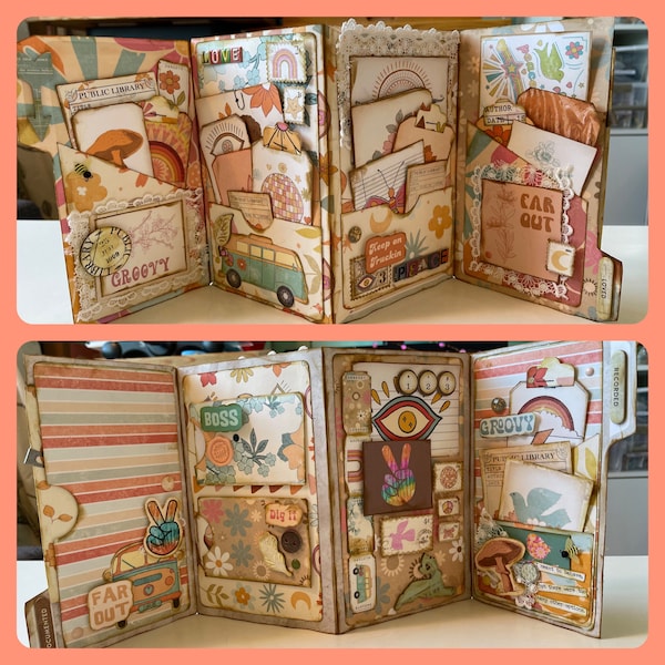 Junk Journal Kit, Groovy, Retro, 60s, 70s, Hippie, Hippy, 1960s, 1970s ...