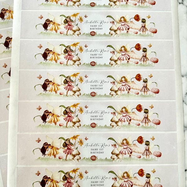 DRINK LABEL STICKERS X 7 Personalised Berry Sweet First Labels - Etsy