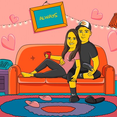 Custom Couple Portrait as Cartoon Characters / Couple Portraits ...
