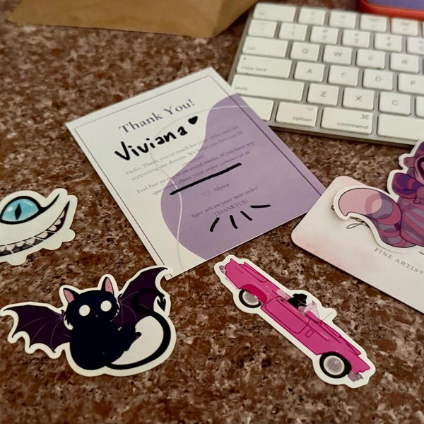 Bat Cat Vinyl Sticker - Etsy