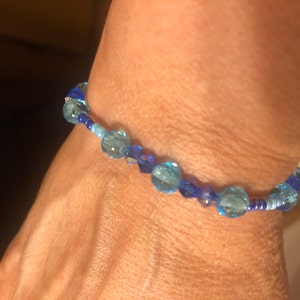 Cute Preppy Blue and White Shell Bracelet Set - Etsy