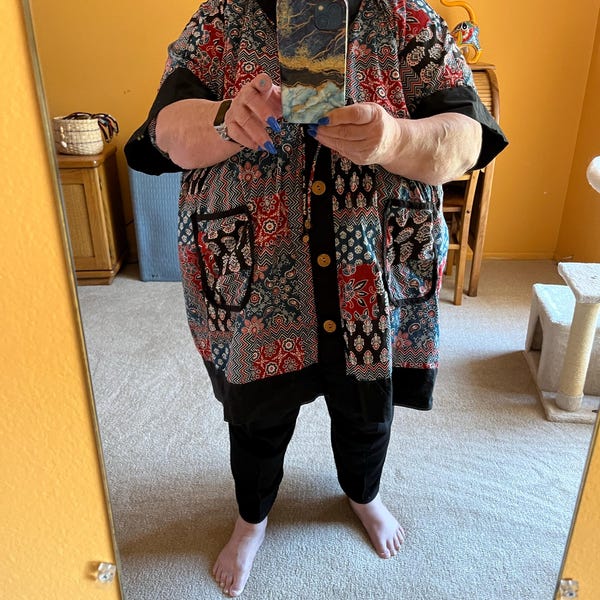 Handblock Print Reversible Quilted Robe| Jaipuri Print Free Size House ...