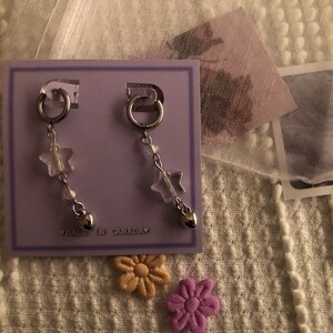 Star Link Earrings Grunge Jewelry Hypoallergenic Y2k Goth Edgy Alt ...