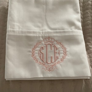 Monogram Pillowcase, Set of Monogrammed Pillowcases, Pillowcase ...