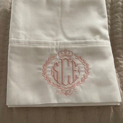 Monogram Pillowcase, Set of Monogrammed Pillowcases, Pillowcase ...
