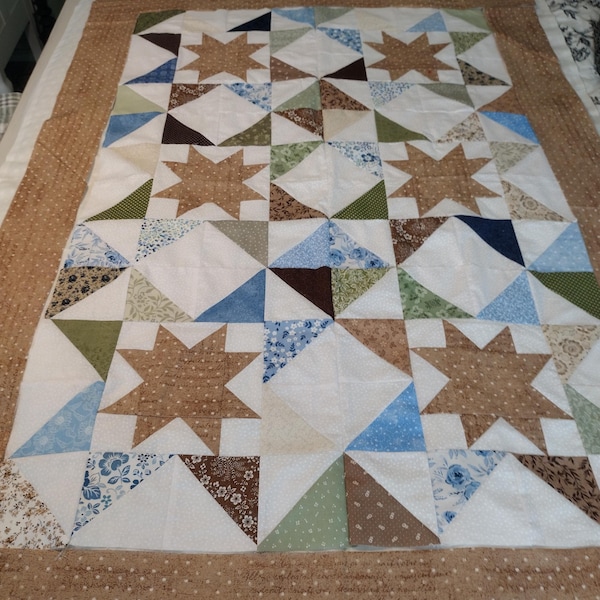 Beginner Quilt Pattern Paper Copy of Oasis Quilt Pattern for Beginners ...