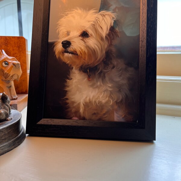 Vintage Black Labrador Portrait, Black Lab Art Print, Antique Oil ...