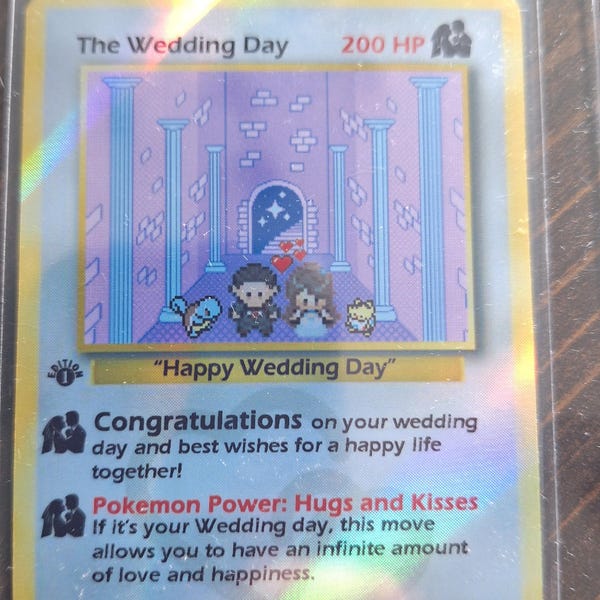 Pokemon the Wedding Card Proposal Invitation Anniversary Birthday ...