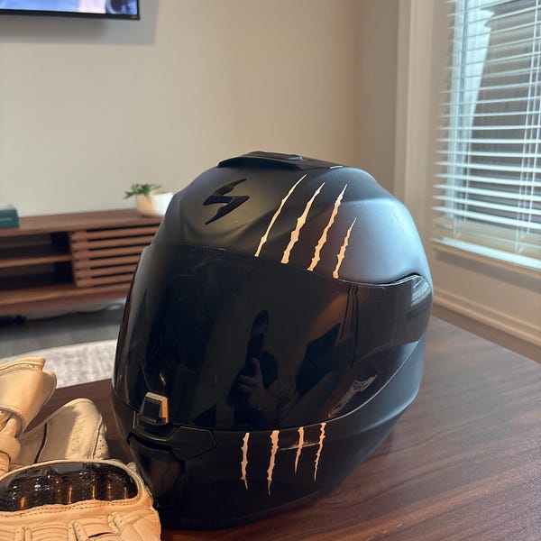 Motorcycle Helmet Sticker | Motorcycle Sticker | Claw Claws Scratches ...