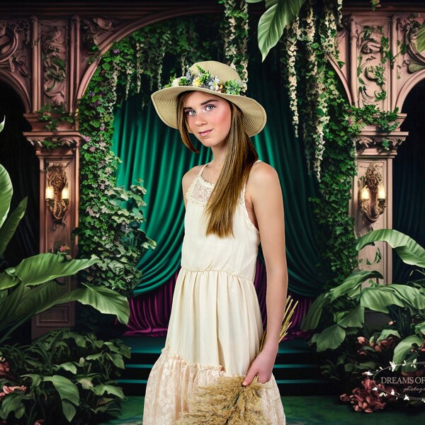 Turquoise and Gold Room Backdrops, Studio Backdrop Overlays, Digital ...