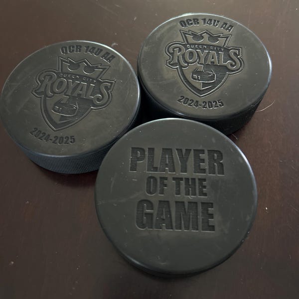 Custom Engraved Hockey Puck, Year End Player Coach Gift, Team Logo ...