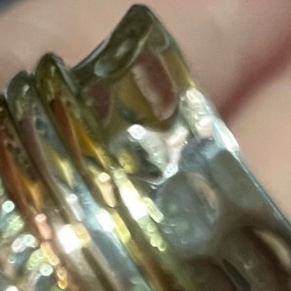 925 Sterling Silver Spinner Ring for Women, Silver and Gold Brass ...