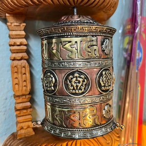 34 Inch Tall Tibetan PRAYER WHEEL BIG Size Buddhist Prayer Wheel Black ...