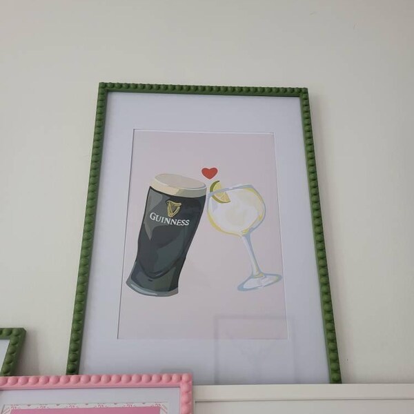 Guinness and Gin Print - Etsy UK