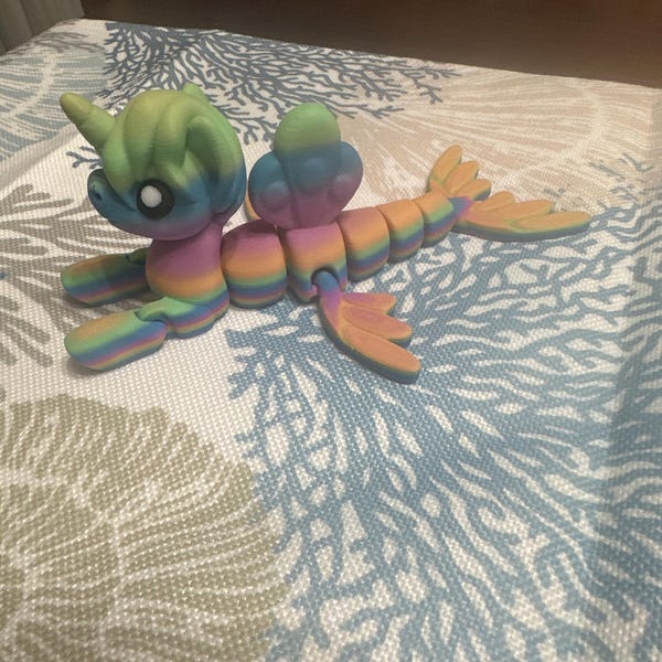 Mermaid Unicorn Magical 3D Printed Articulated Figure: Pegacorn ...
