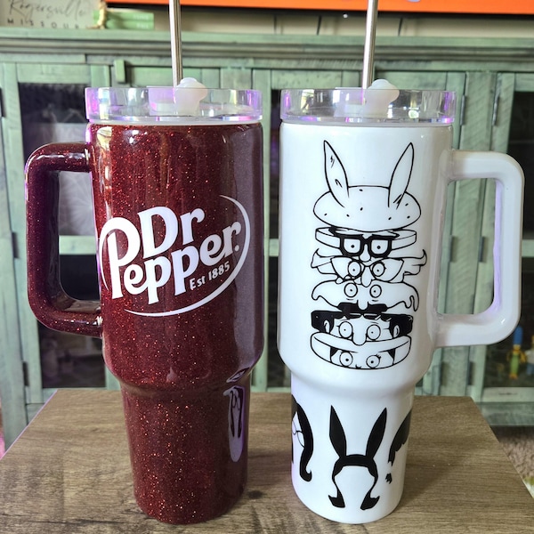 Glittered Dr Pepper Can Tumbler, Handmade Stainless Steel Drinkware (20 ...