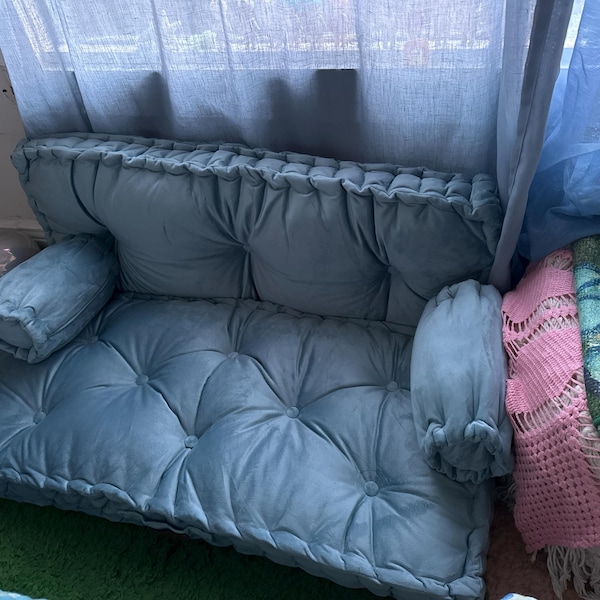 Lumbar Pillow, Tufted Bench Cushion, Custom Tufted Window Seat, Throw ...