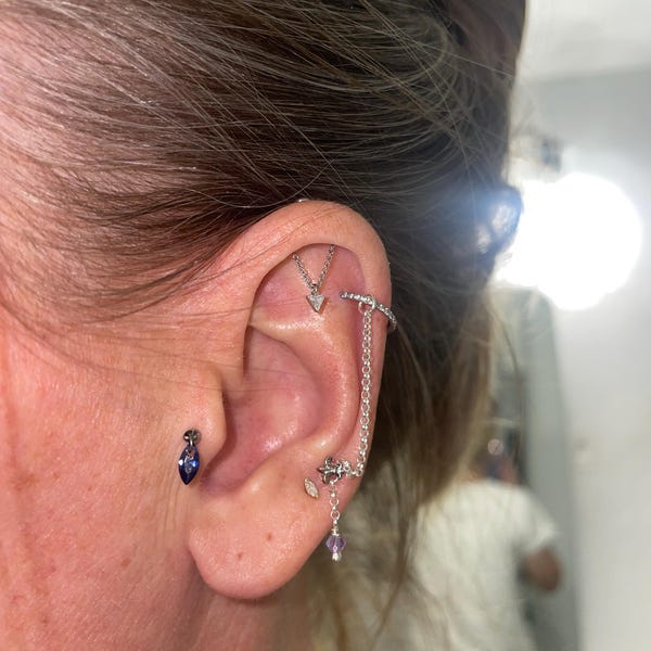 Hidden Helix Chain, Helix Chain, CZ Star Helix Chain, Cartilage ...