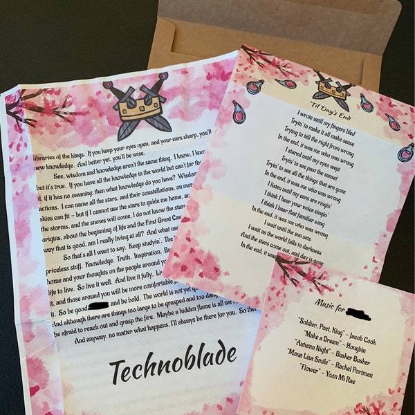 DSMP- Personalized Letter From Your Fictional Comfort Character on the ...