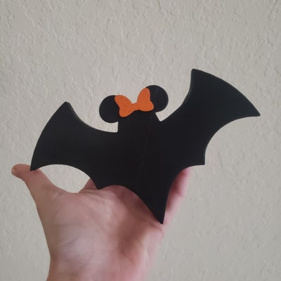 Mickey and Minnie Bat Halloween Decoration Disney Inspired - Etsy