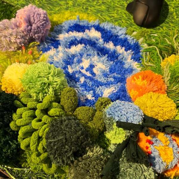 Moss Rugs Materials Bag, River Moss Rug Kit, Pink Cozy Fluffy 3D ...