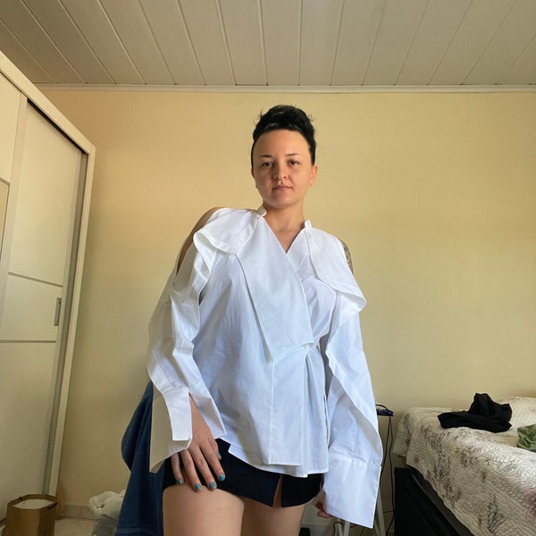 Japanese Style Blouse Sewing Pattern | Kimono Inspired Shirt Pattern ...