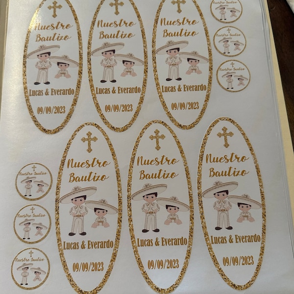 Charro Personalized Stickers /charrito Charrita Labels / Gold or Silver ...