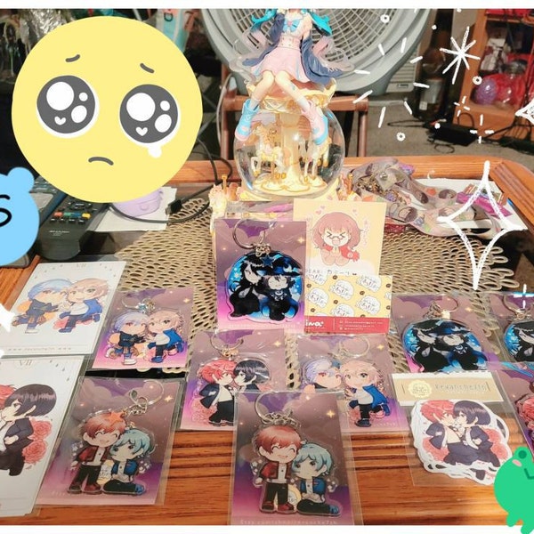 CUSTOM Keychain Standy Chibi Anime Character Commission Couple Fanart ...