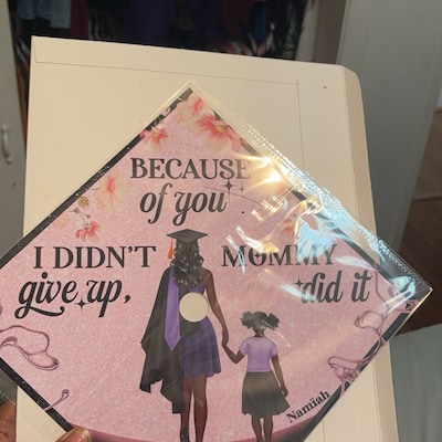 Custom Mommy Did It Graduation Cap Topper, Personalized Mom and Child ...